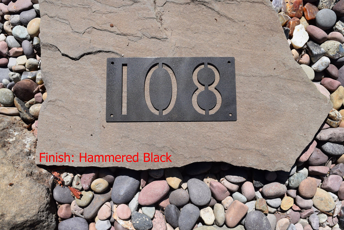 Modern horizontal address sign