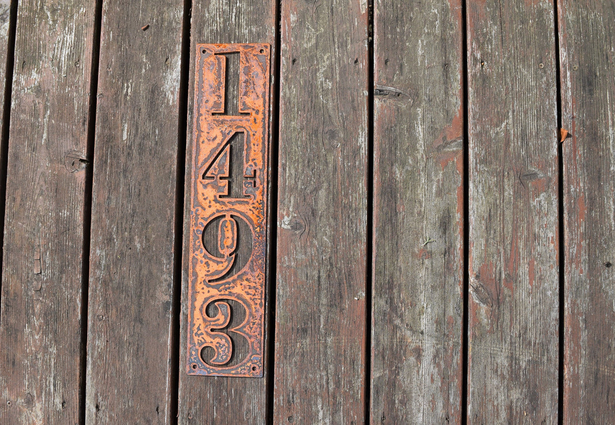 4.5" Vertical Address Sign