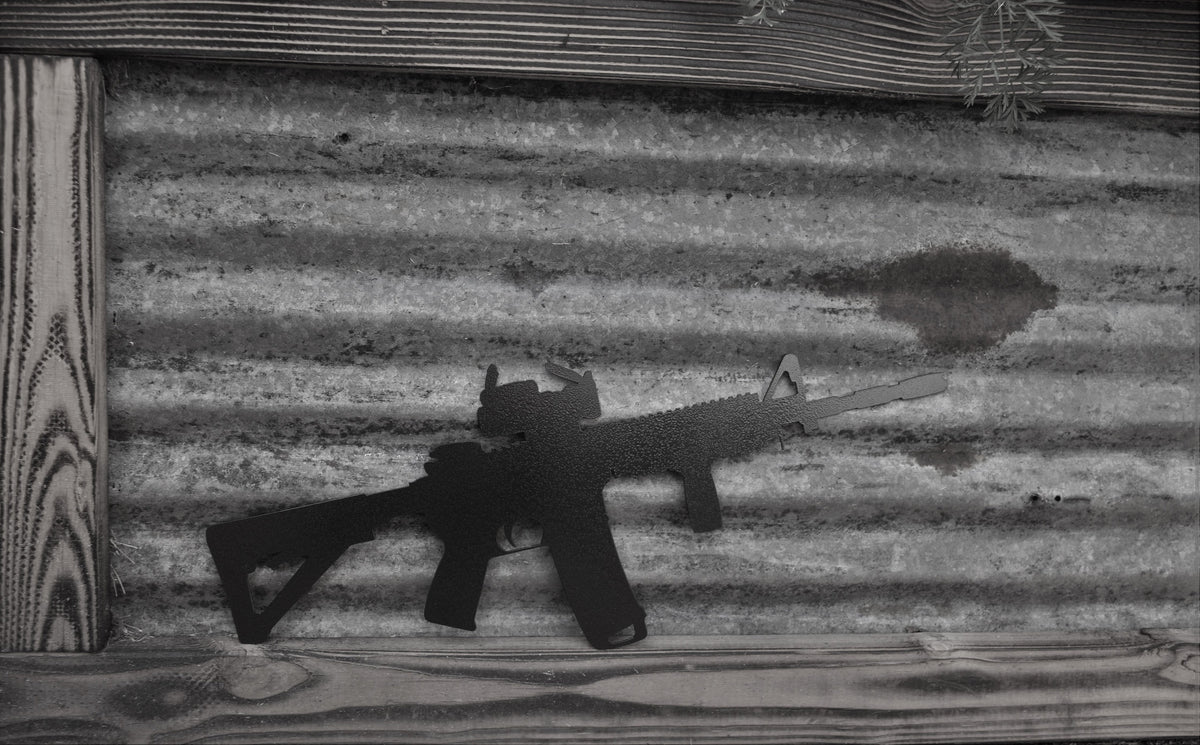 AR-15 Metal Gun Sign